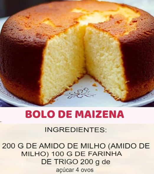 Bolo de Maizena - lp - Minhas Receitinhas